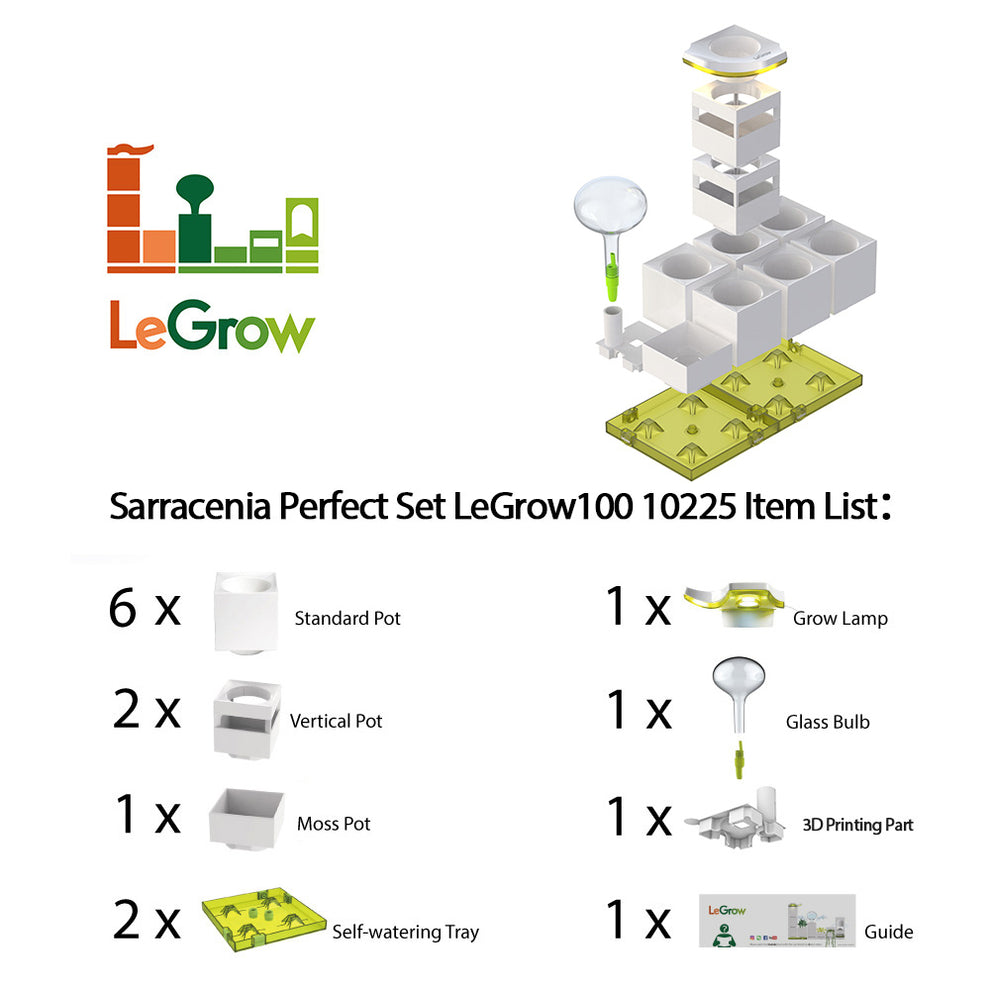 Sarracenia Carnivorous Garden Kit | Self-Watering Indoor Planter | LeGrow